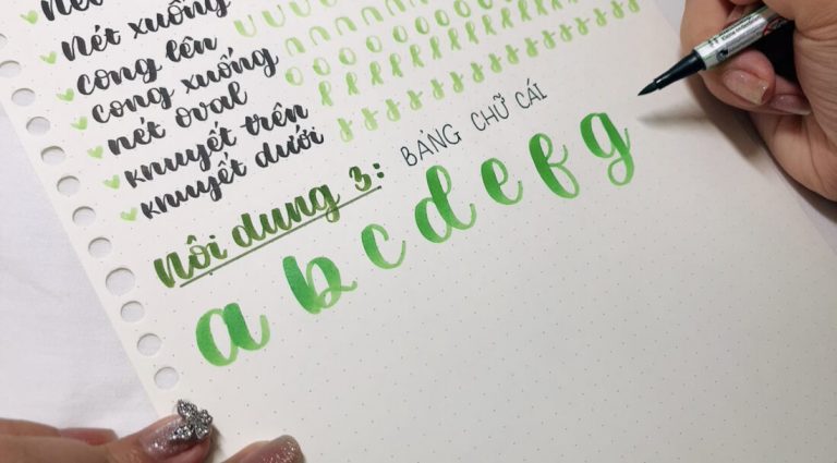 Cách viết Calligraphy đơn giản nhất cho người mới bắt đầu - Sổ Klong