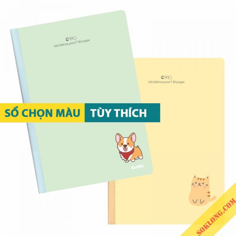 Sổ Klong A5, B5, A4 Dotgif Caro-Trang trí Bullet Journal Hà Nội và TpHCM